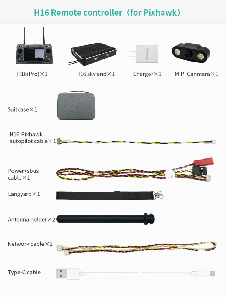 H16 Pro HD Video Transmission System Remote Controller 10-30km Support ...