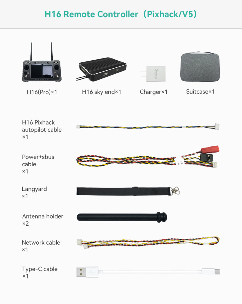 H16 Pro HD Video Transmission System Remote Controller 10-30km Support ...