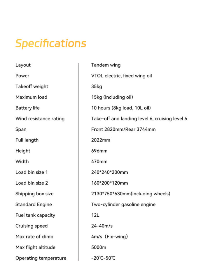 CUAV Raefly VT370 Gasoline Electric Hybrid Tandem Wing VTOL UAV – CUAV ...