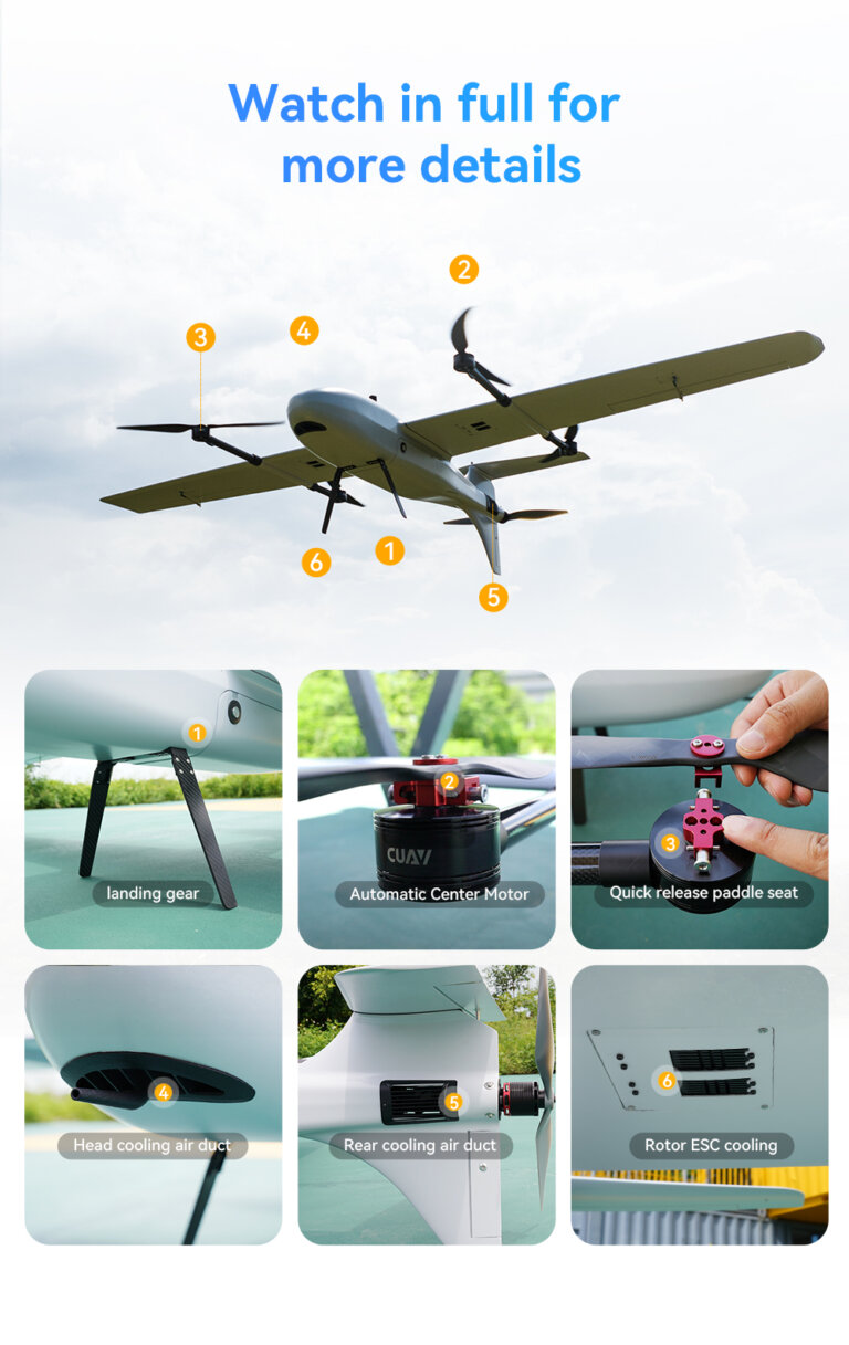 CUAV New VT240 pro VTOL for mapping surveying inspection – CUAV Official Store