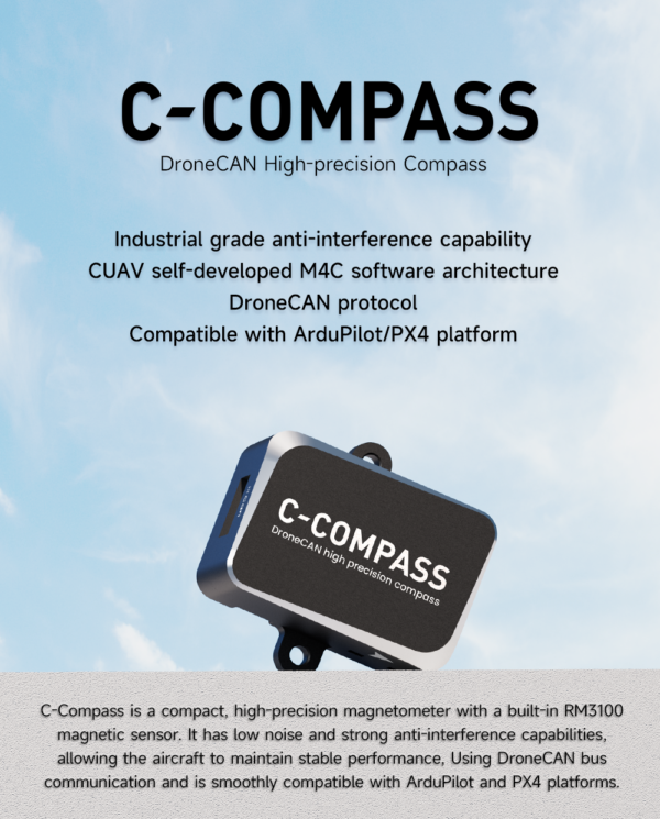 CUAV New DroneCan High Precision RM3100 Magnetic C-Compass External ...