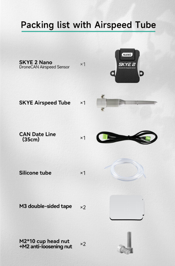 CUAV New SKYE 2 Nano DroneCAN DLVR High Accuracy And Linearity Airspeed ...