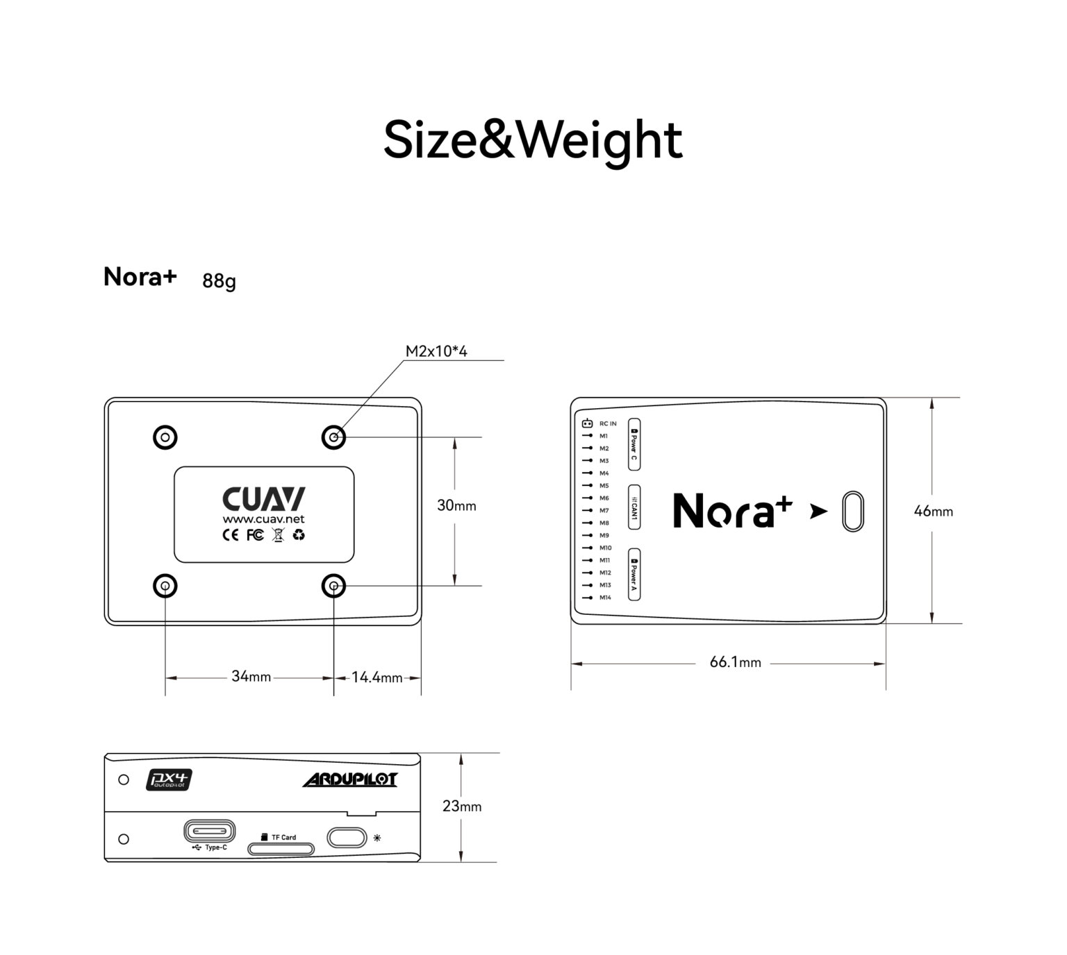 CUAV Nora+ Controller For PIX and APM Drone Hardware – CUAV Official Store